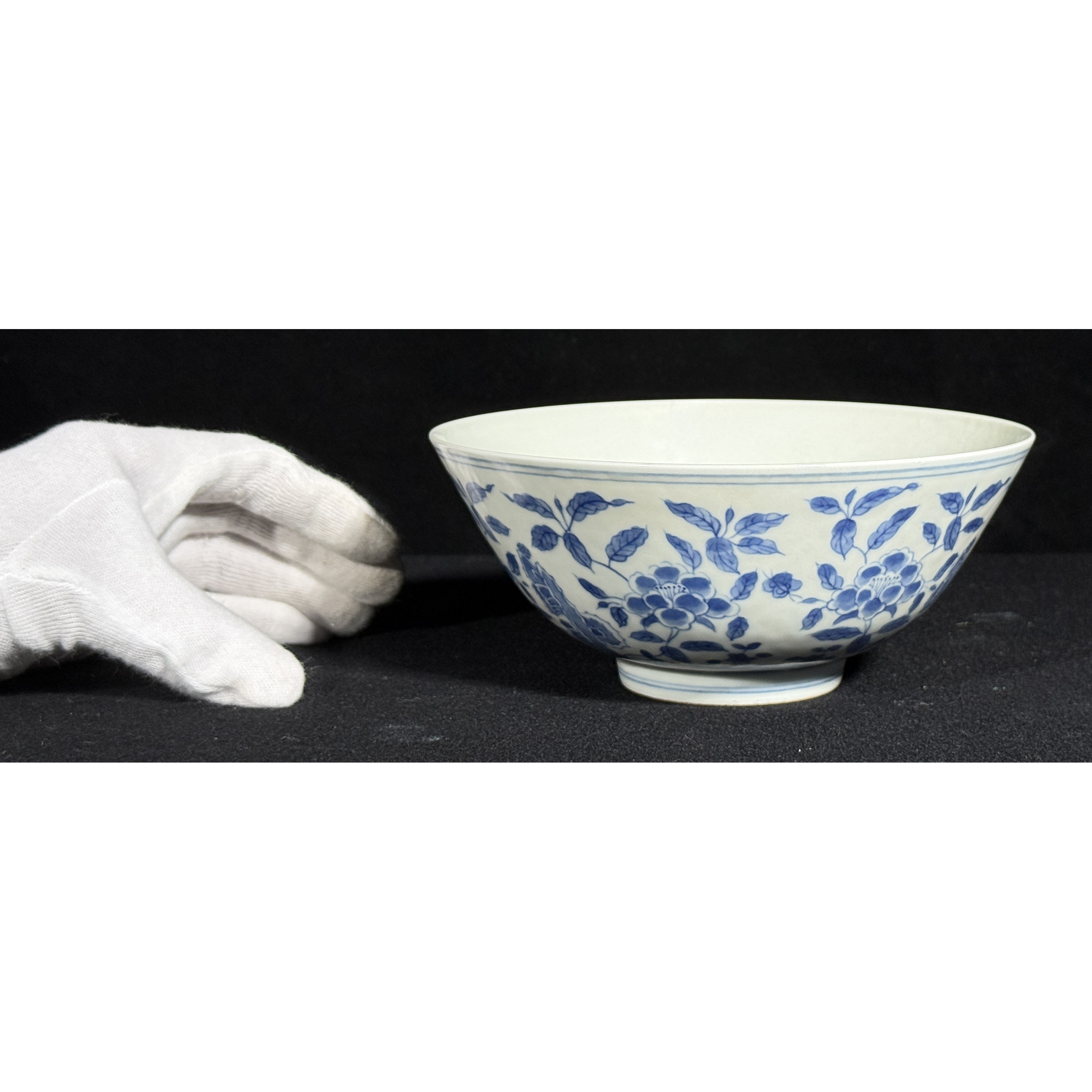 普普來亂 古陶瓷 青花瓷 纏枝牡丹紋 賞碗 款大明成化... (PR-XAPH17)JI - 補破網藝術文物拍賣