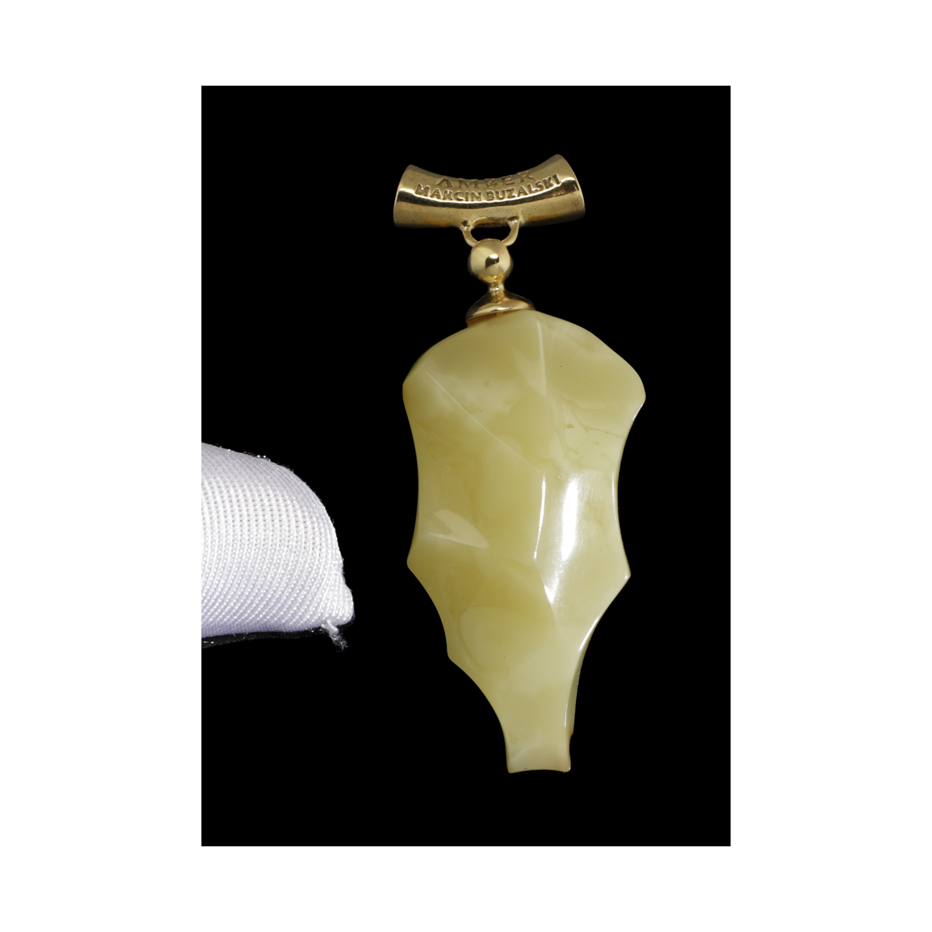 紫眼拍賣-AMBER MARCIN BUZALSKI 天然波蘭蜜蠟 銀墜 總重5.9g (PQ-LACE07) KJ - 補破網藝術文物拍賣