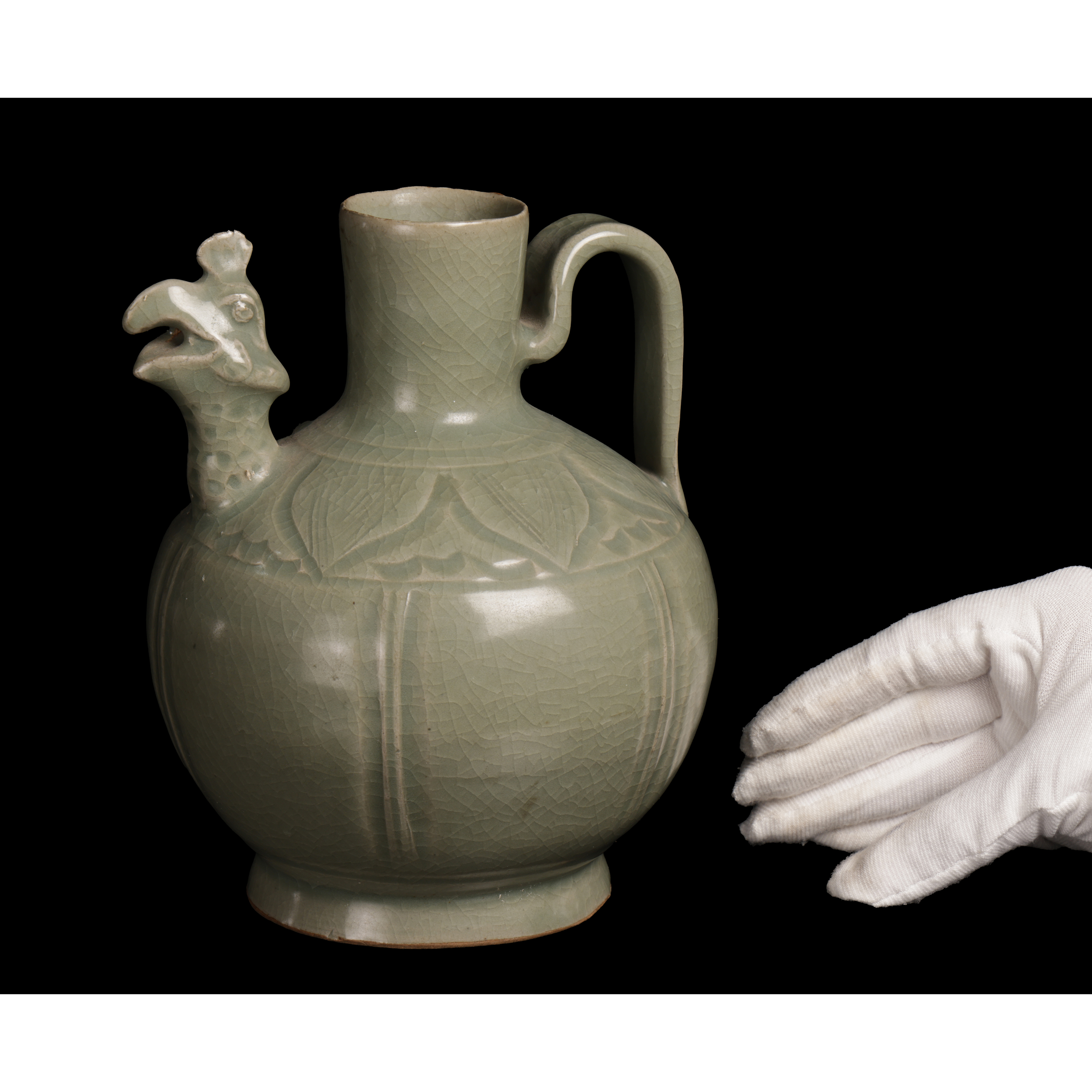 大清倉 古陶瓷 青釉 雞首壺 (PQ-SAQM07)TN - 補破網藝術文物拍賣